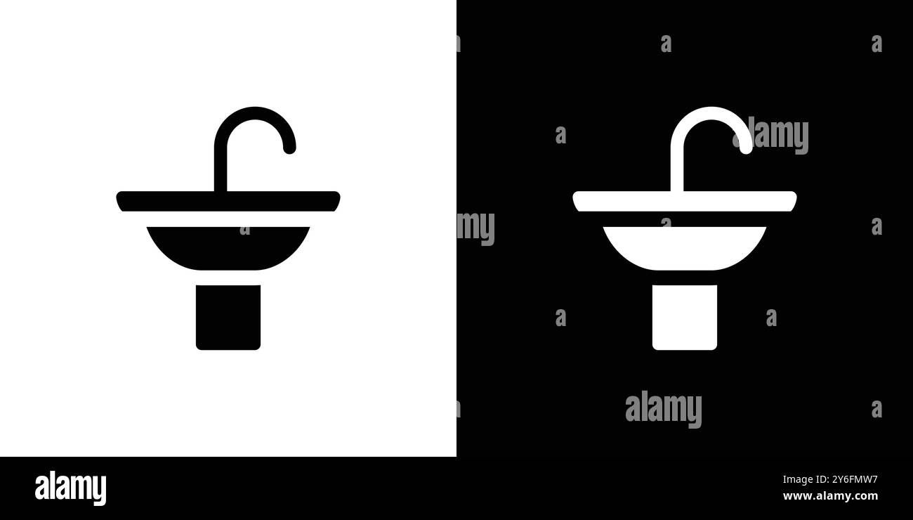 washbasin icon set in thin line outline style and linear vector sign Stock Vector Image & Art ...