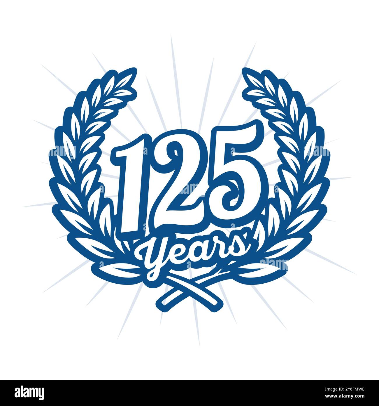 125 years anniversary celebration with laurel wreath. 125th anniversary ...