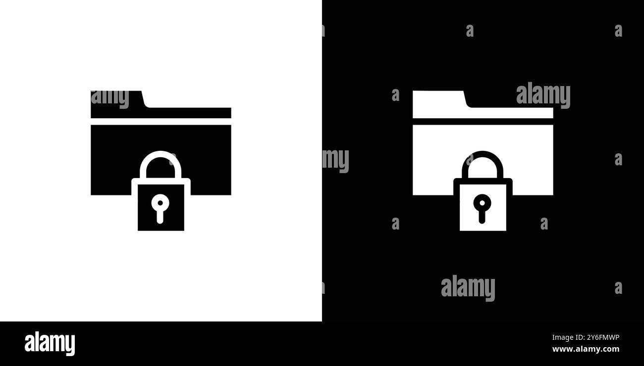 unlock folder icon set in thin line outline style and linear vector sign Stock Vector Image ...