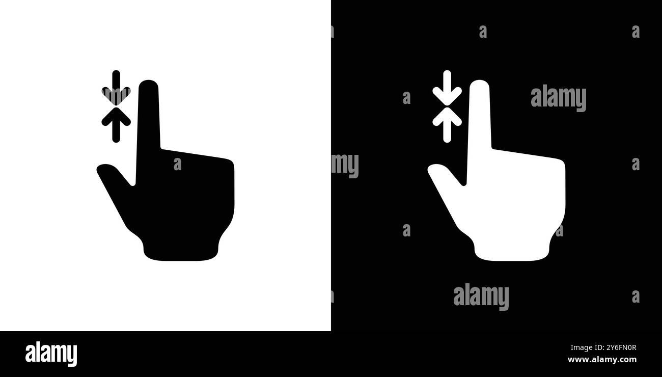 Zoom Gesture icon set in thin line outline style and linear vector sign Stock Vector Image & Art ...