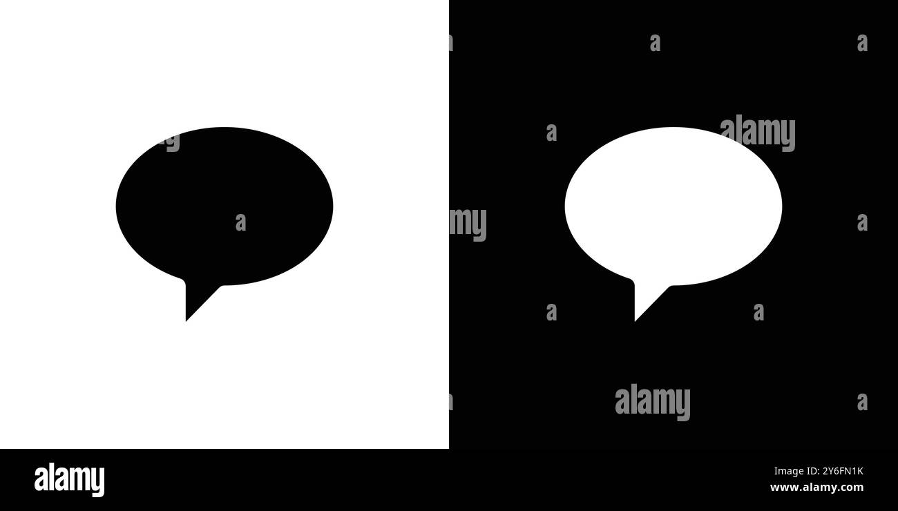 Speech Bubble icon set in thin line outline style and linear vector ...