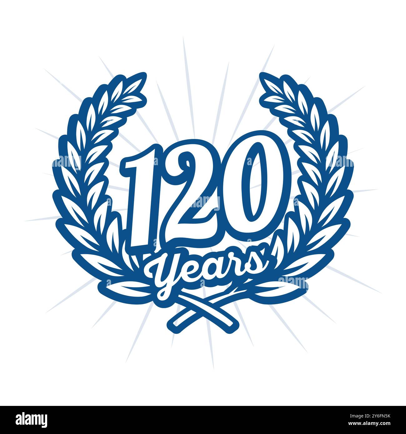 120 years anniversary celebration with laurel wreath. 120th anniversary ...