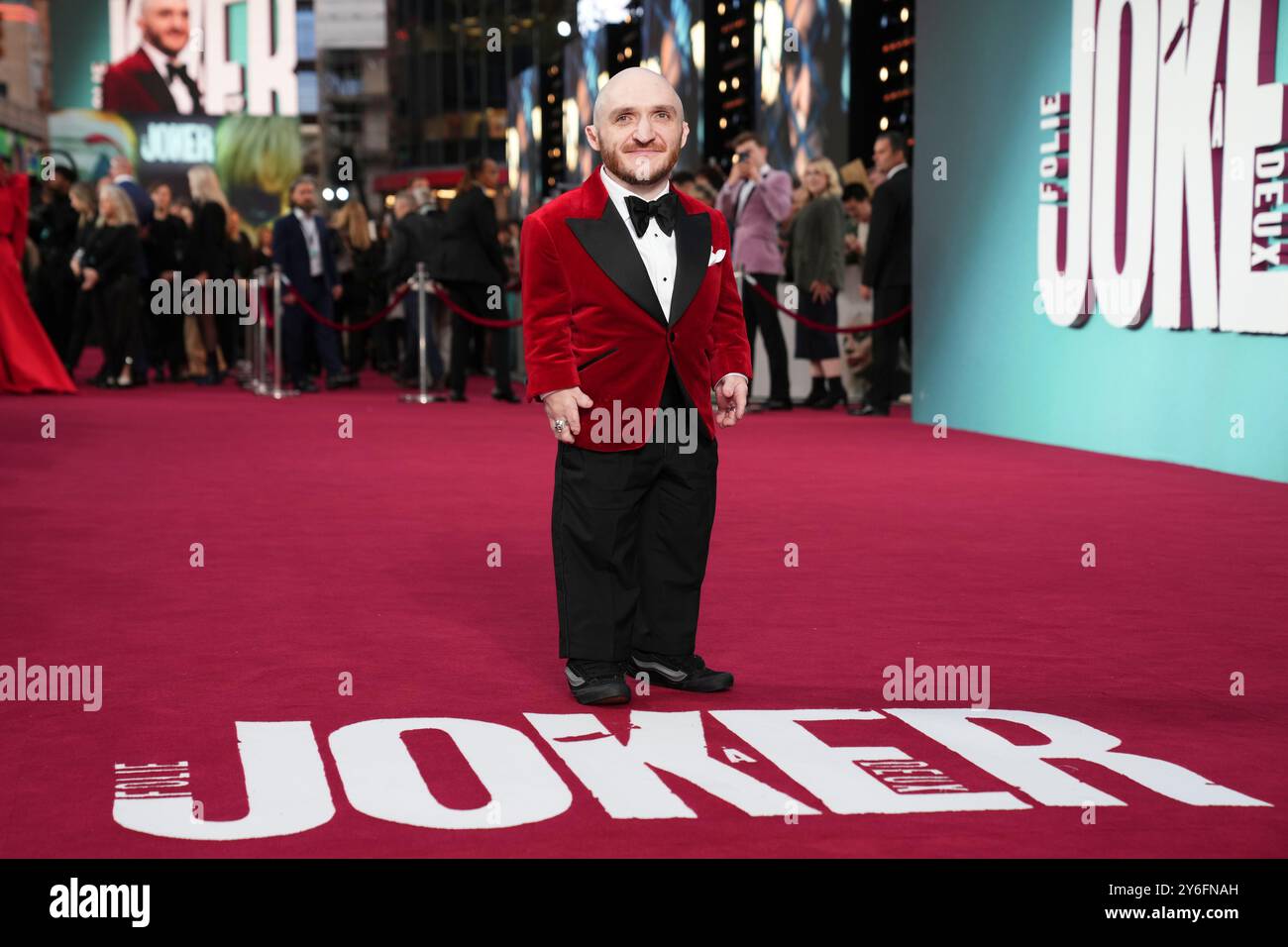 Leigh Gill poses for photographers upon arrival at the premiere for the film 'Joker: Folie A ...