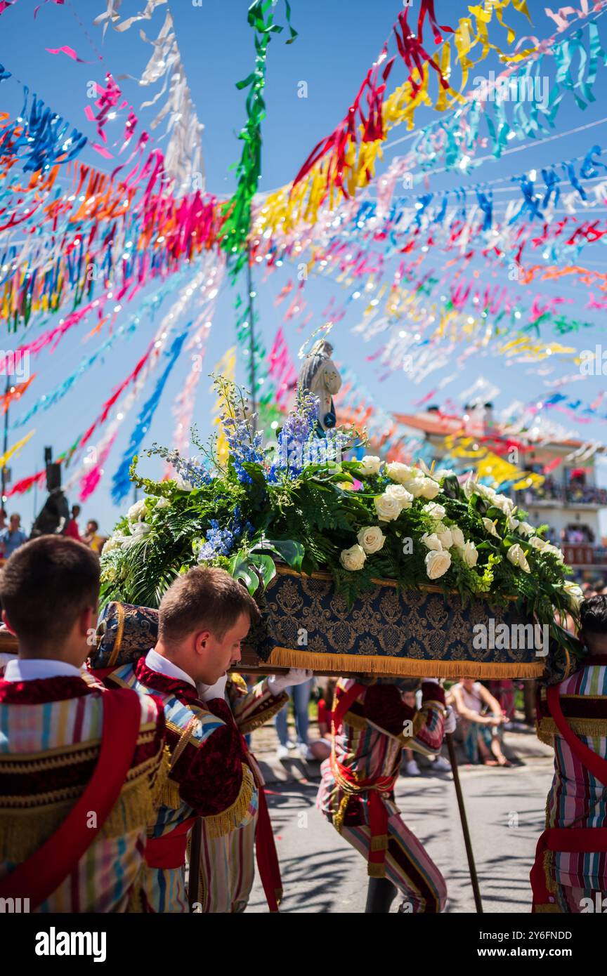 Religious procession finishing at São João Baptista Church during the ...