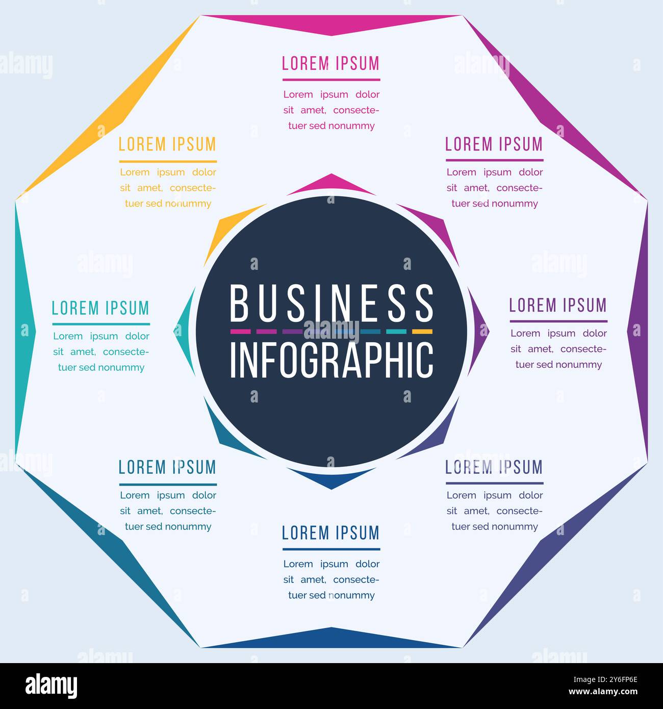 8 Steps business Infographic design 8 steps, objects, elements or ...