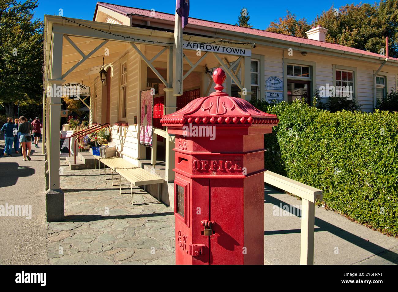 Arrowtown, Otago, South Island, New Zealand - Red hexagonal Penfold ...