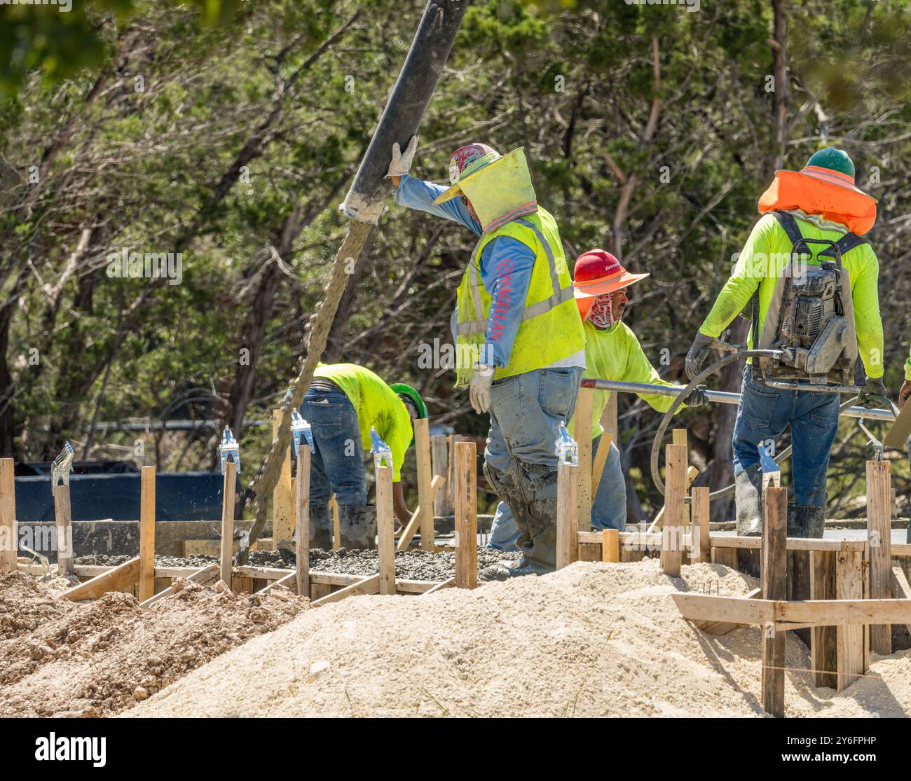 Georgetown, TX - 19 September 2024: Trenches in the sand for plumbing ...