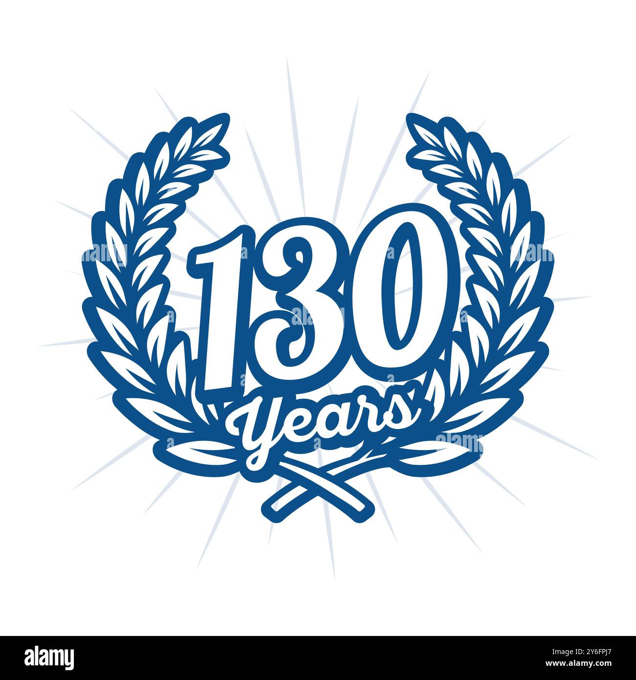 130 years anniversary celebration with laurel wreath. 130th anniversary ...