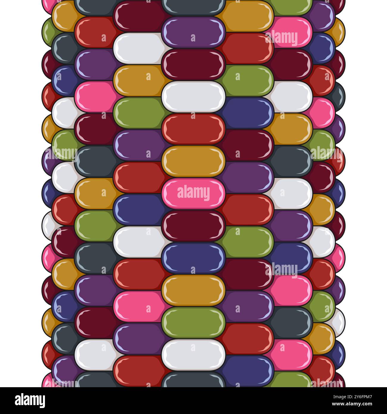 Seamless pattern with corn cob colorful, multi-colored texture, maize ...