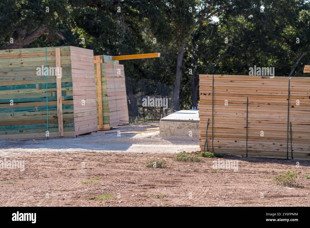 Delivery of roof trusses for single family home with slab foundations ...