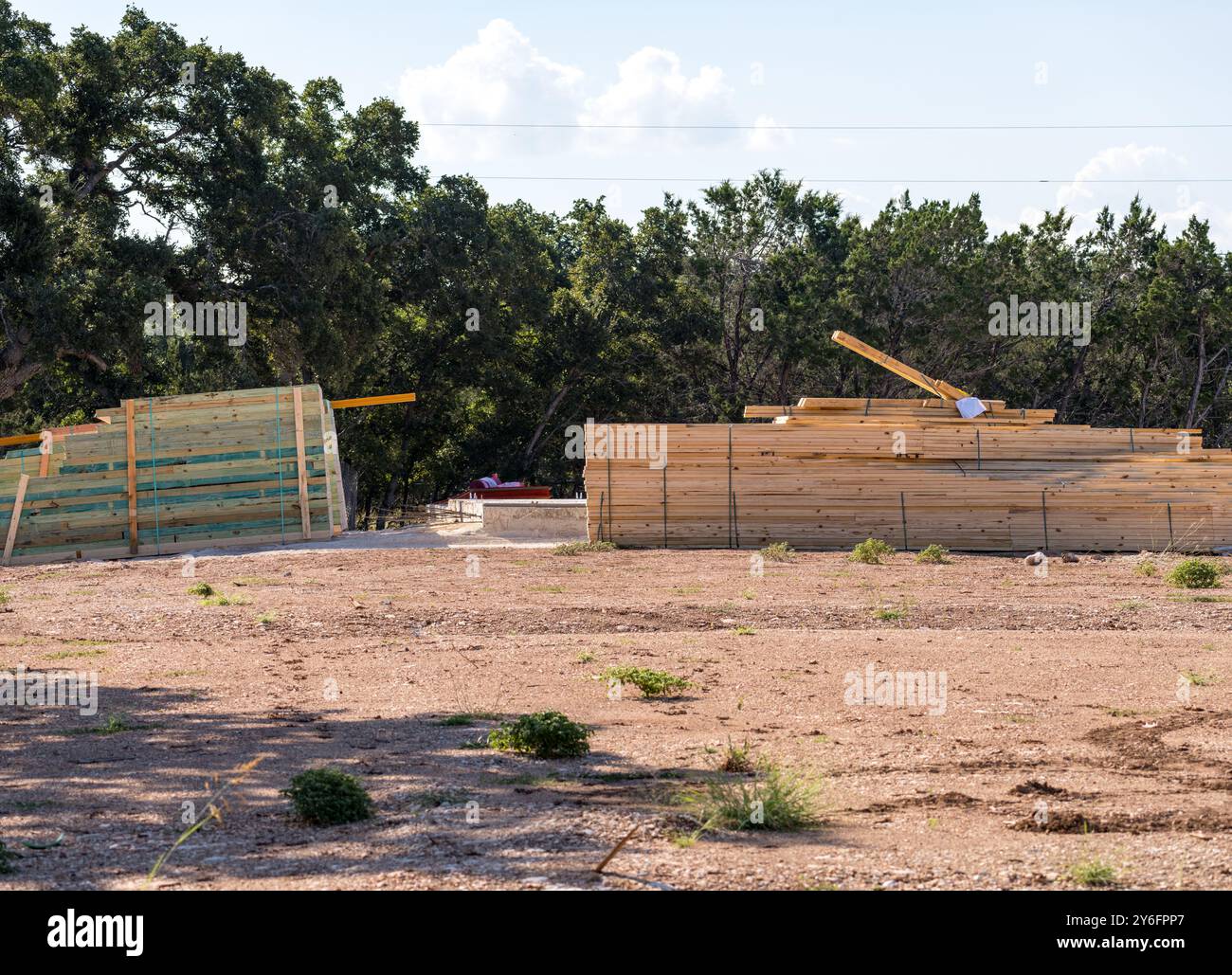 Delivery of roof trusses for single family home with slab foundations ...