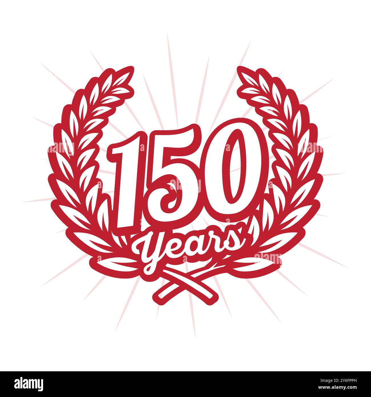 150 years anniversary celebration with laurel wreath. 150th anniversary ...