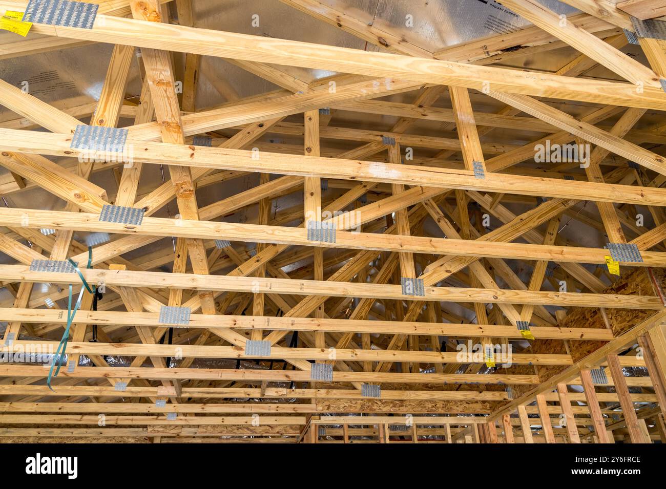 Interior of single family home with slab foundations and dimensional ...