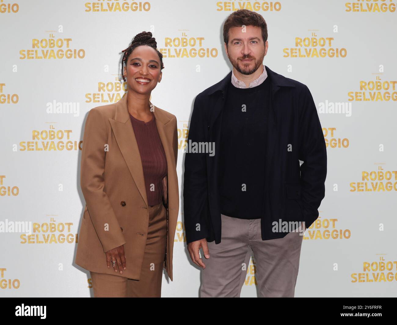 Rome, Hotel de Russie, photocall animated film "The Wild Robot". In the ...