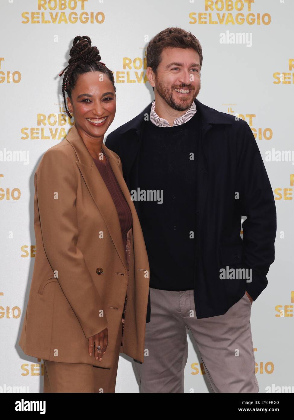 Rome, Hotel de Russie, photocall animated film "The Wild Robot". In the ...