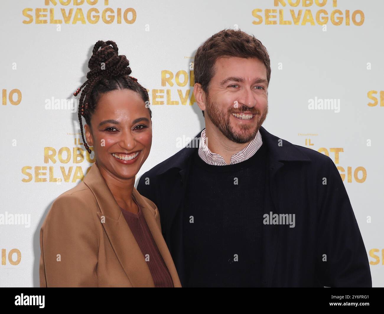 Rome, Hotel de Russie, photocall animated film "The Wild Robot". In the ...