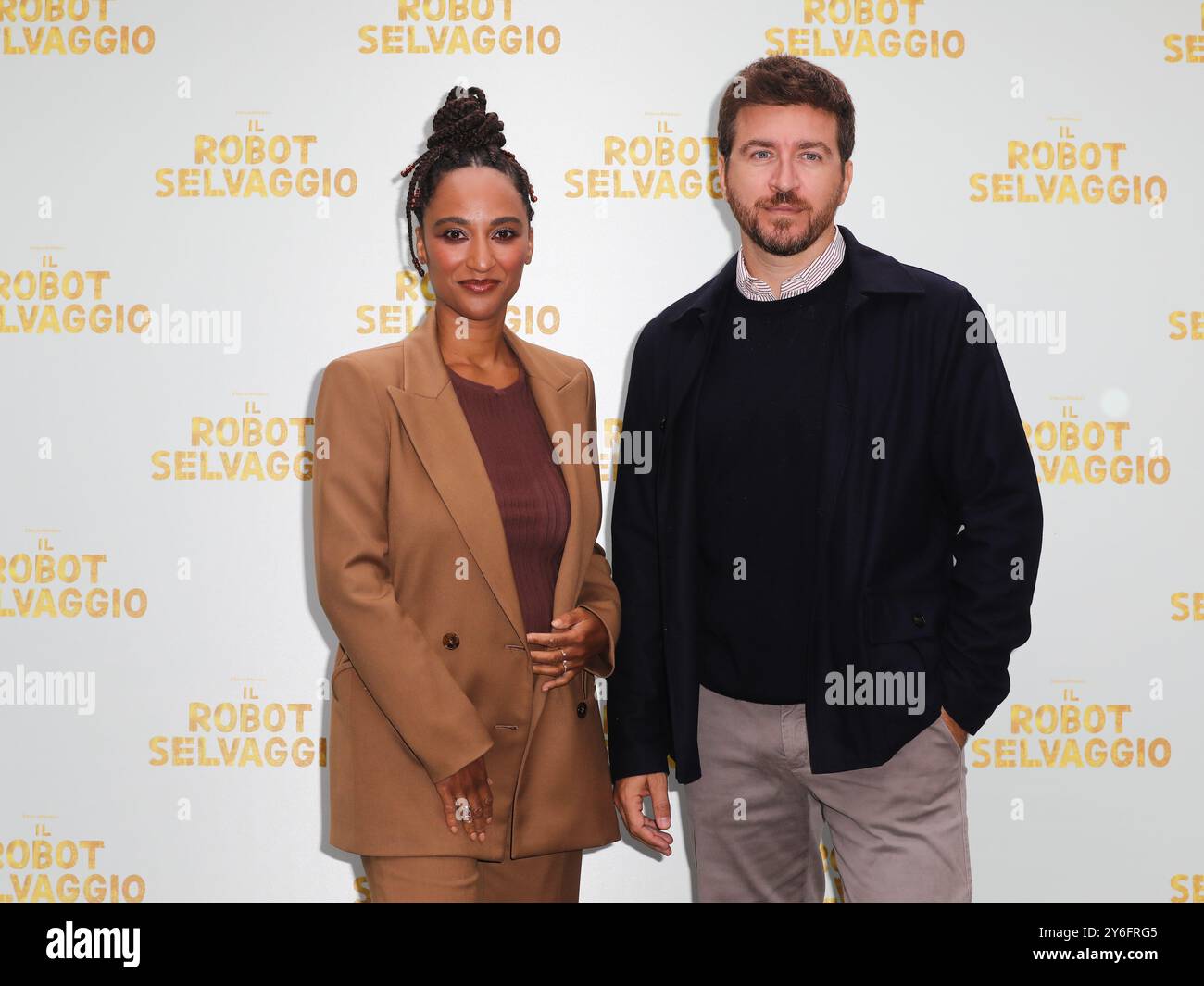 Rome, Hotel de Russie, photocall animated film "The Wild Robot". In the ...