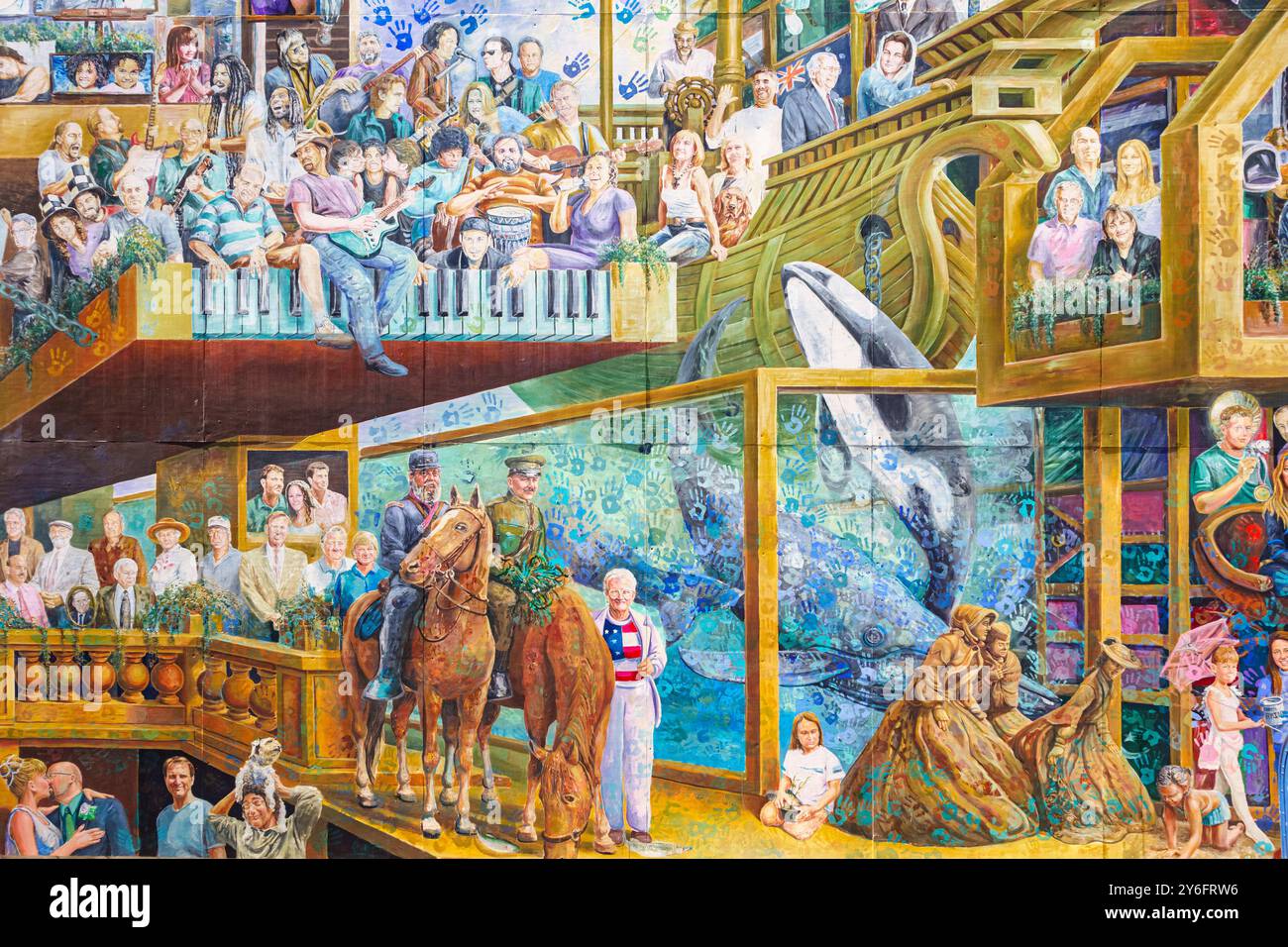 “Inspiration”, a mural by Michael Pilato features some of Penn State’s ...