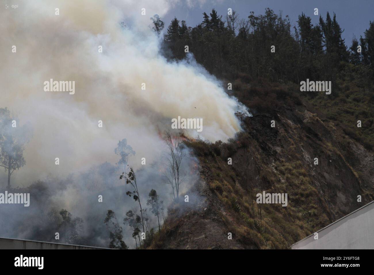 INCENDIOS September 25, 2024 Areas affected by severe fires in Quito ...