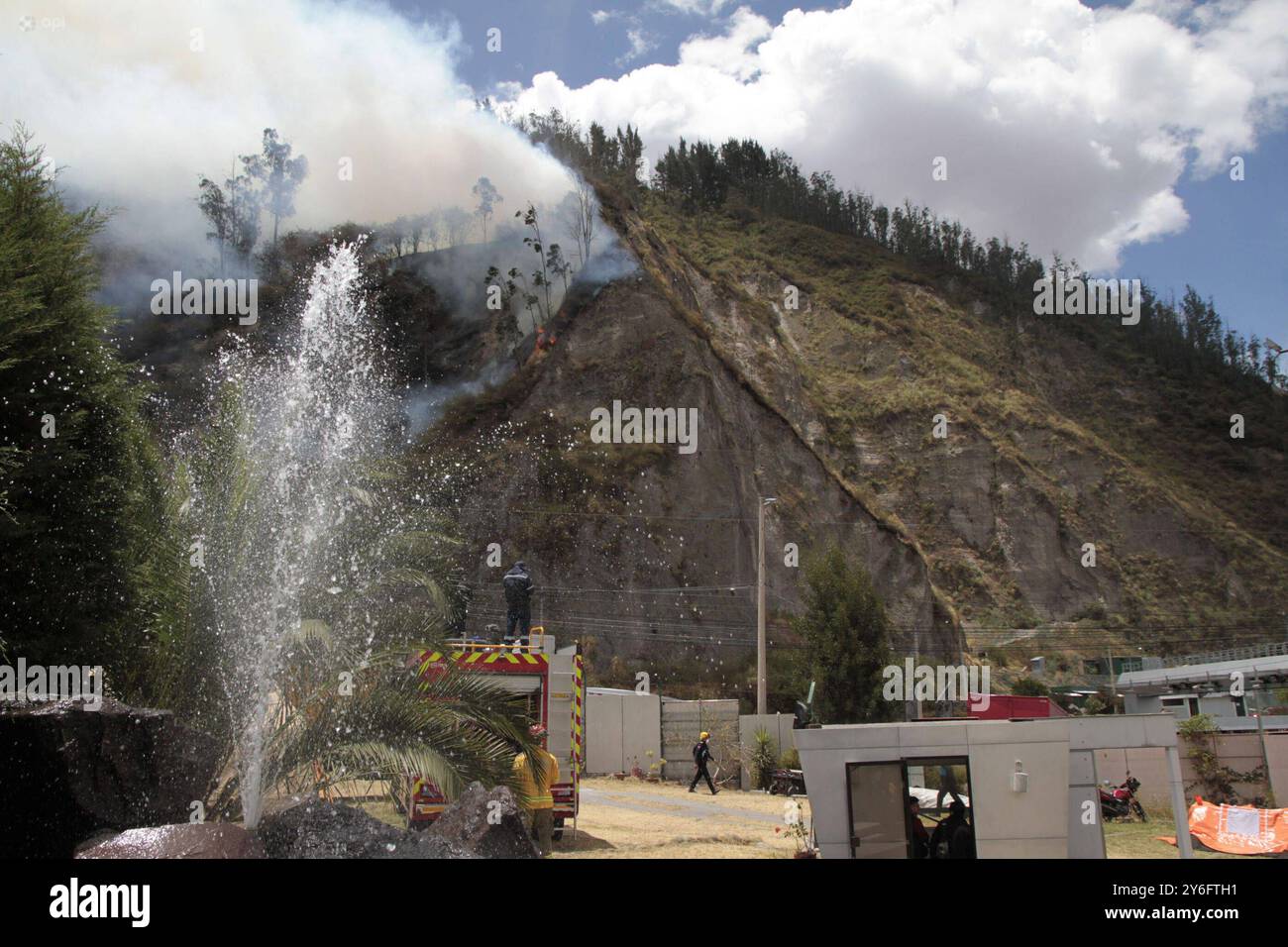 INCENDIOS September 25, 2024 Areas affected by severe fires in Quito ...