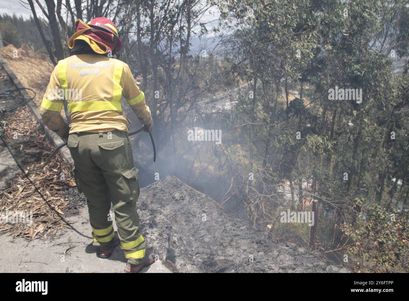 INCENDIOS September 25, 2024 Areas affected by severe fires in Quito ...