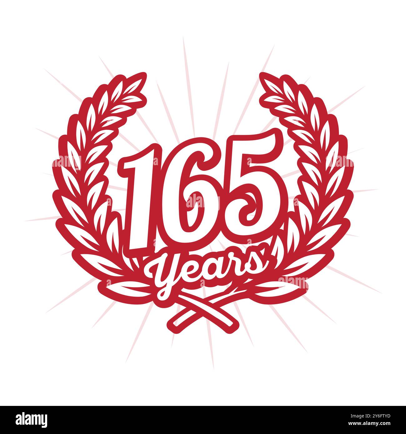 165 years anniversary celebration with laurel wreath. 165th anniversary ...