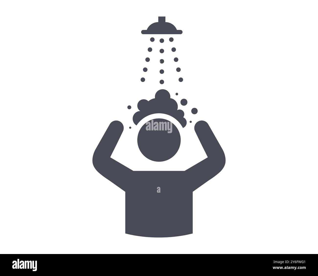 Head hair wash icon Stock Vector Images - Alamy