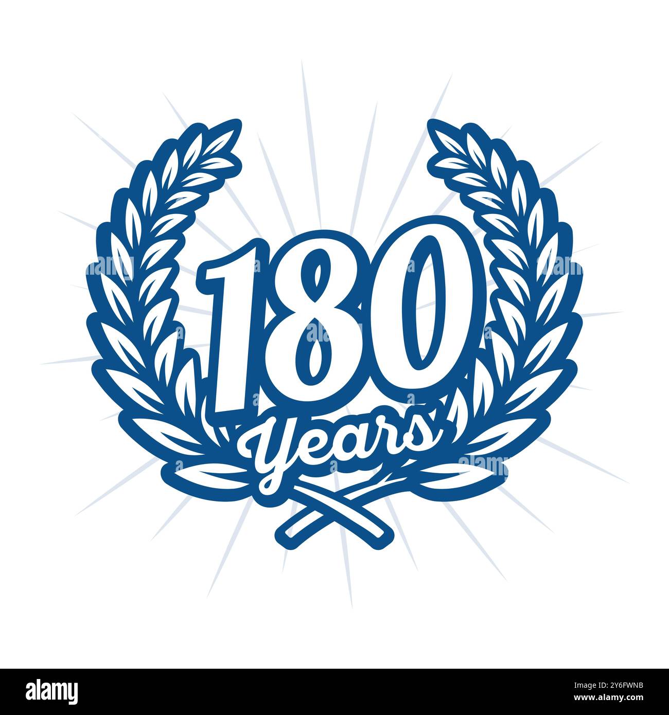 180 years anniversary celebration with laurel wreath. 180th anniversary ...