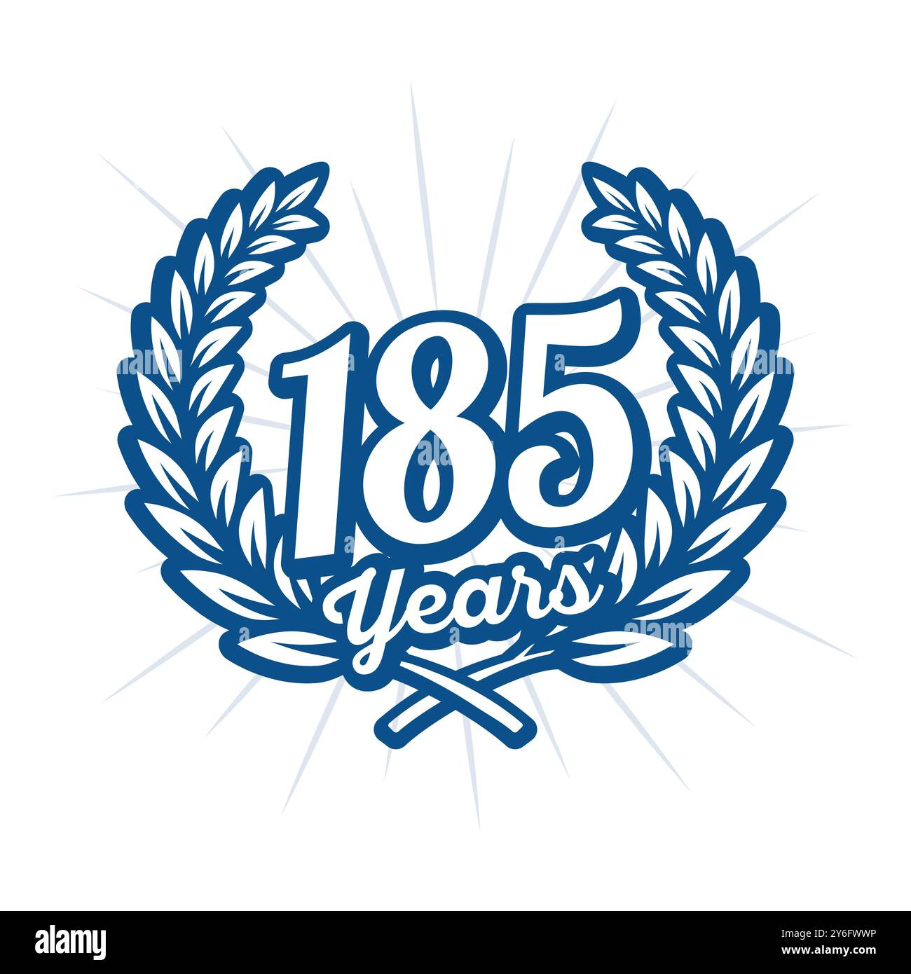 185 years anniversary celebration with laurel wreath. 185th anniversary ...