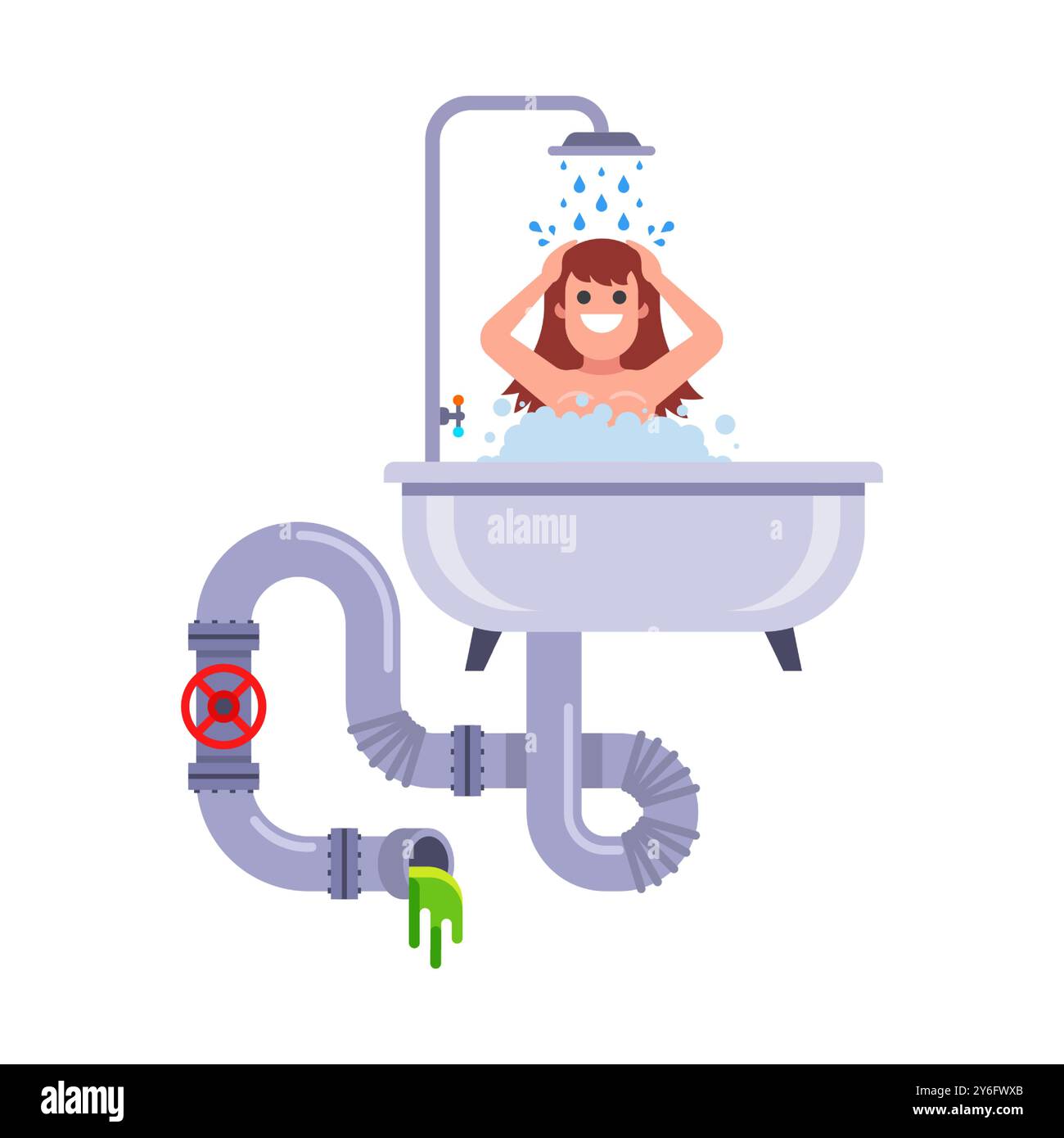 Bathroom Sewer Diagram Where Does Dirty Water Go Stock Vector Image bathroom-sewer-diagram-where-does-dirty-water-go-stock-vector-image