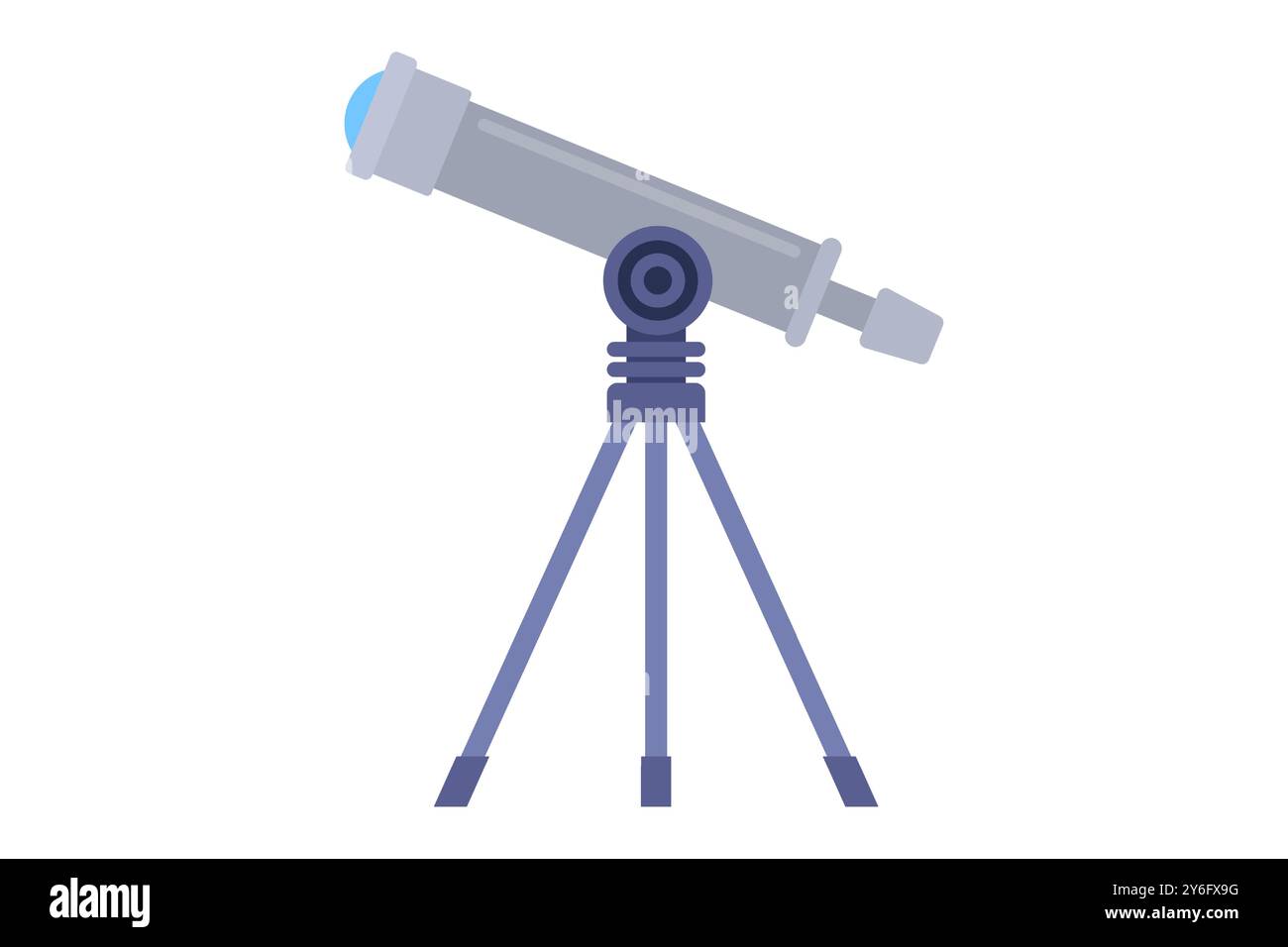 one telescope for stargazing. flat illustration Stock Vector Image ...