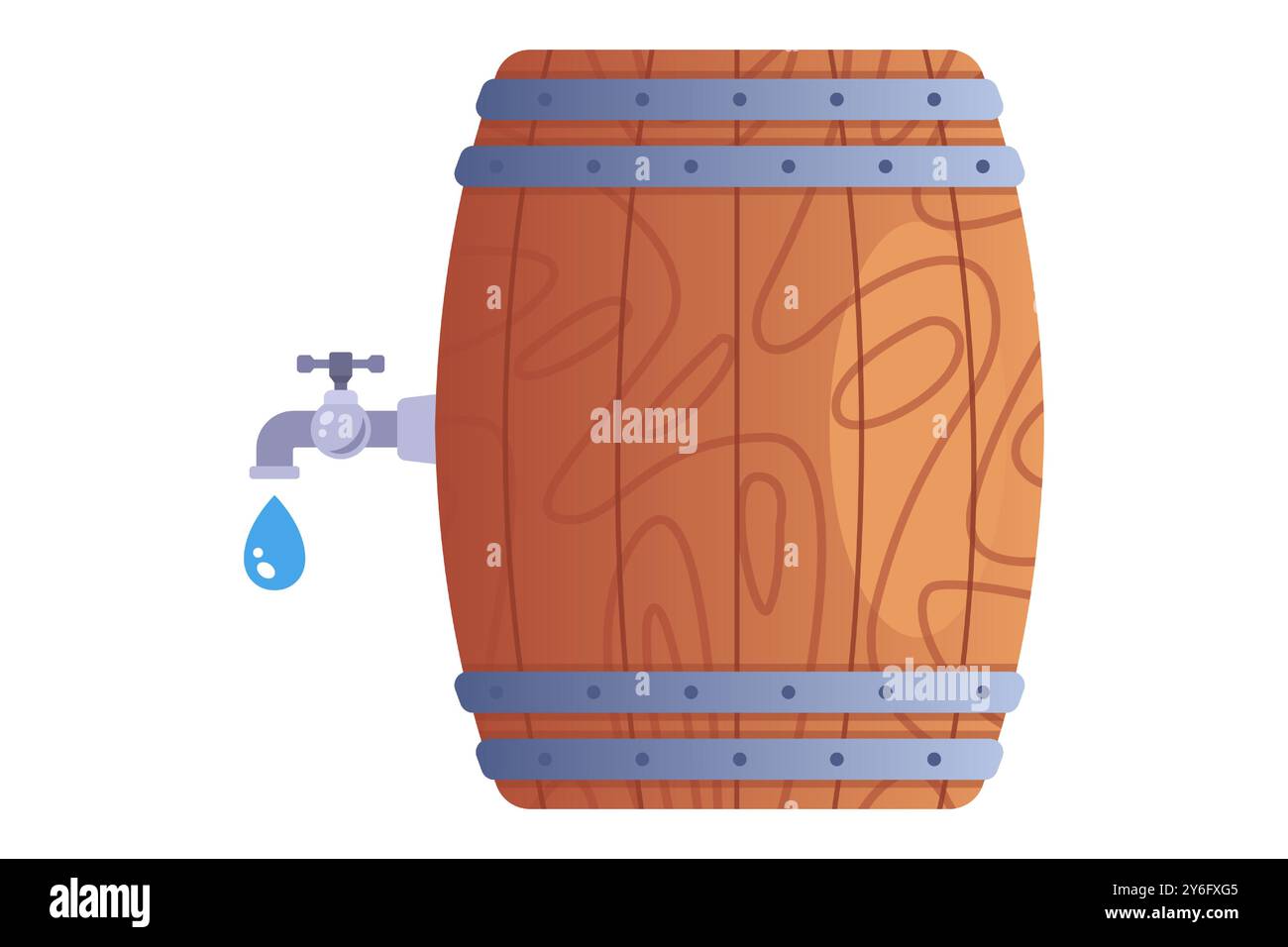 Wooden barrel with water. Clean drinking water Stock Vector Image & Art ...