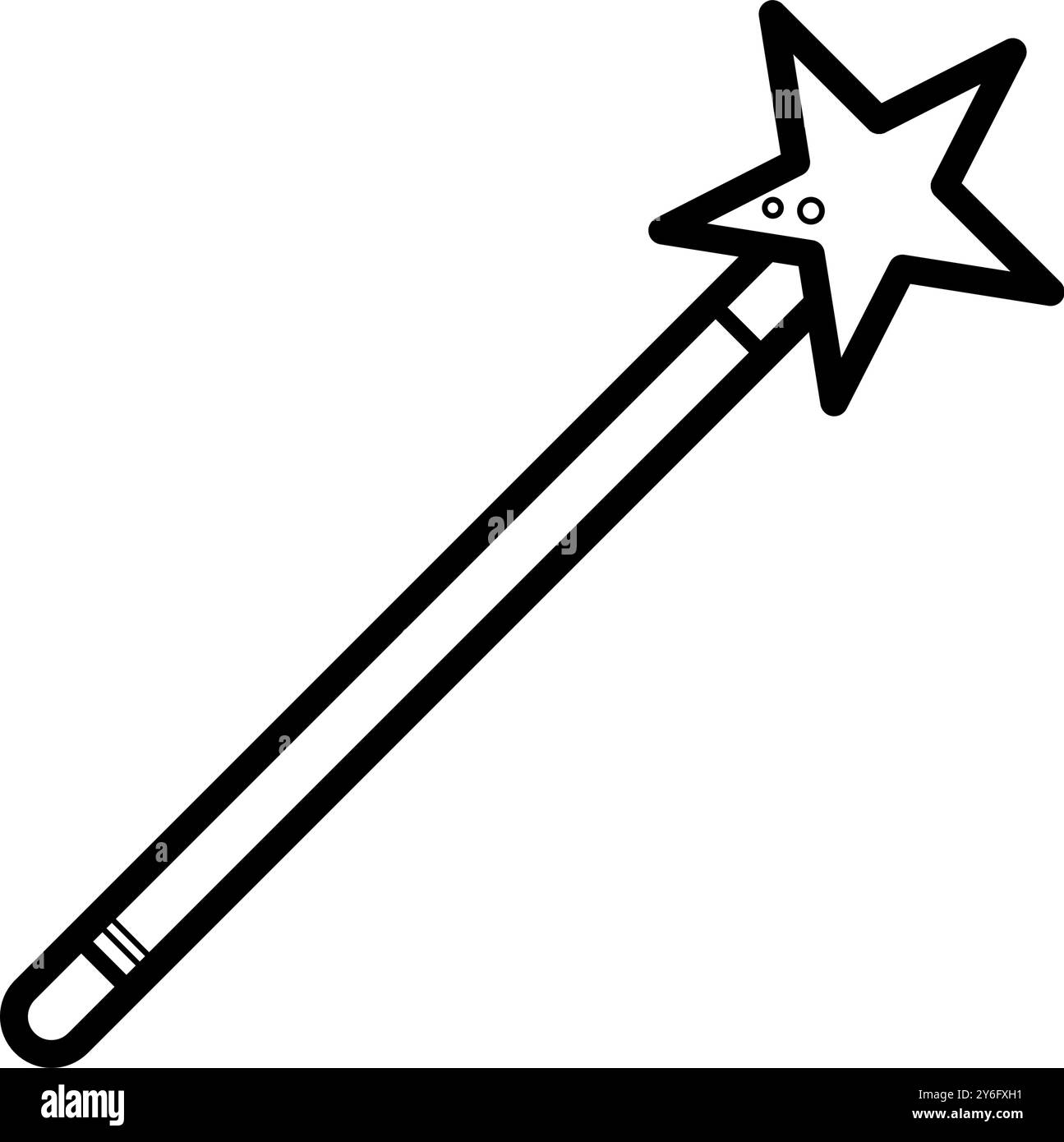 Magic wand sorcery vector Black and White Stock Photos & Images - Alamy