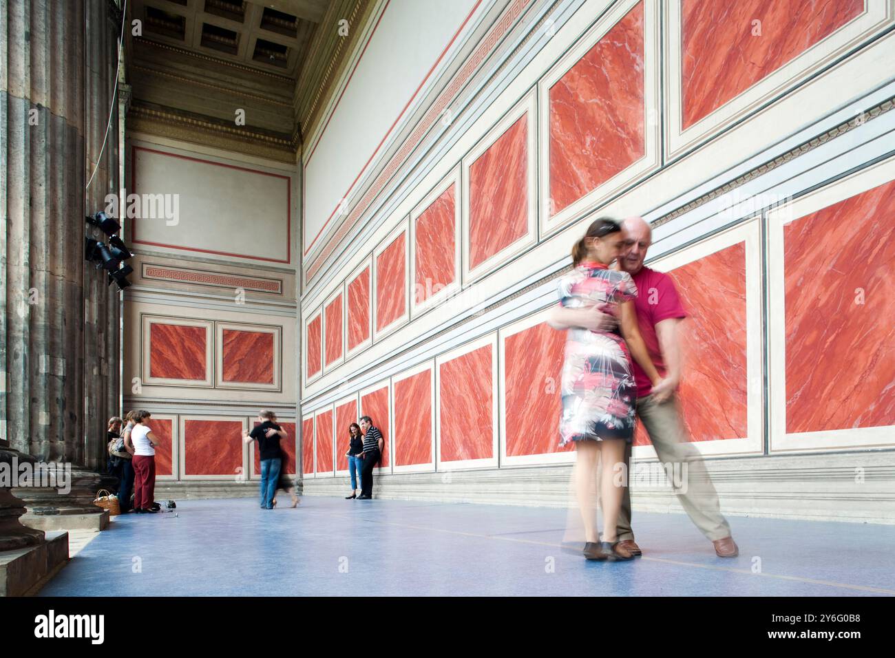 Berlin, Germany, July 24 2009, Dancers gracefully perform tango on the ...