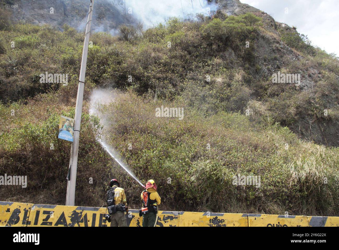 INCENDIOS September 25, 2024 Areas affected by severe fires in Quito ...
