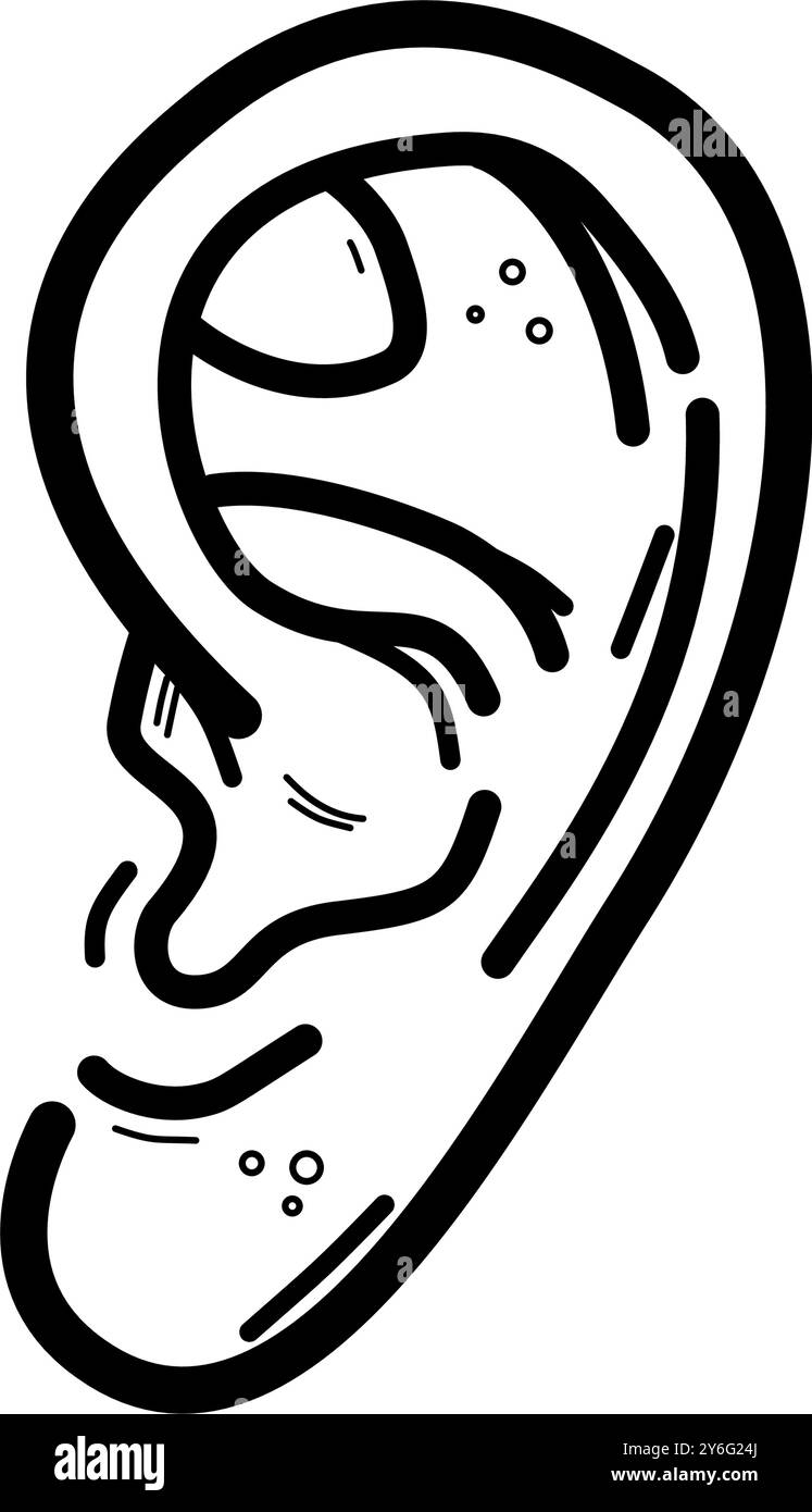 human ear - vector illustration, icon Stock Vector Image & Art - Alamy