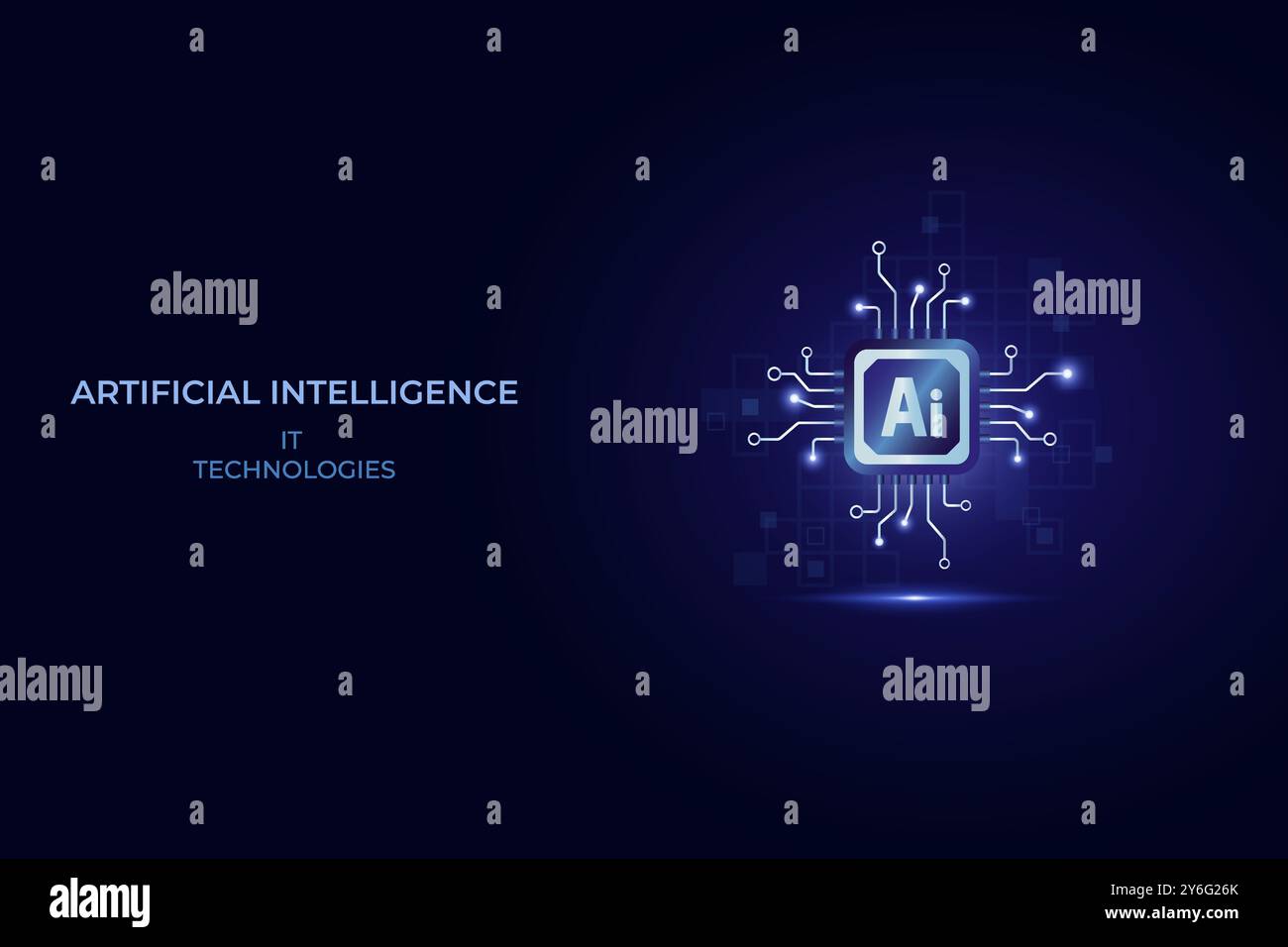 Electronic circuit chip processor, Smart technology artificial ...
