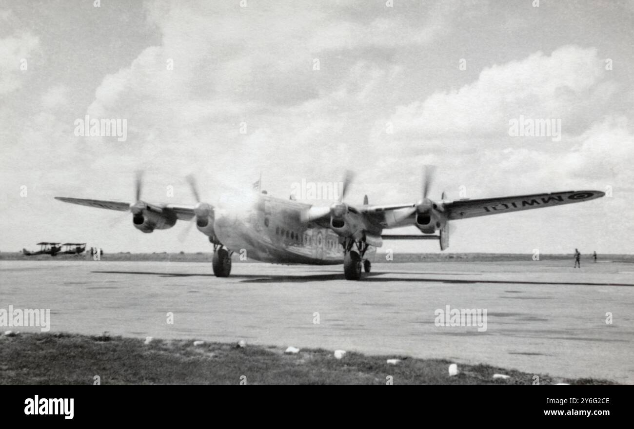 Avro York C1, MW101, landing at RAF Heany in Southern Rhodesia during ...