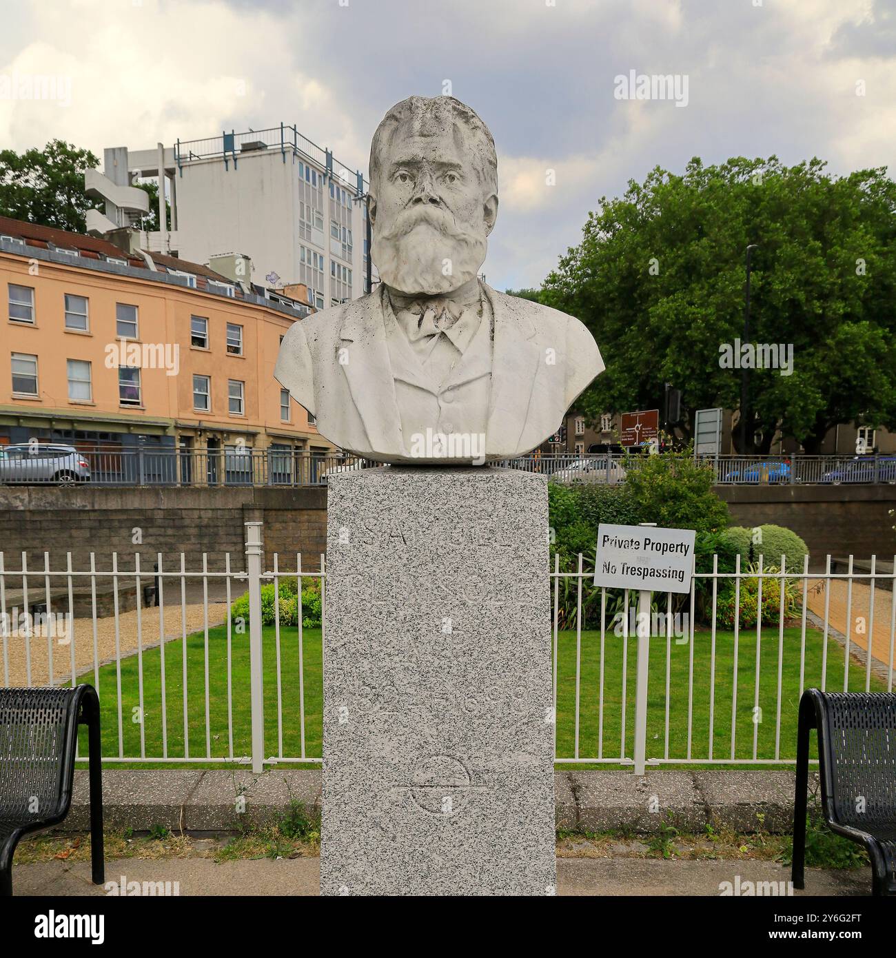 Bust of Samuel Plimsoll, originator of the Plimsoll Line aid to ...