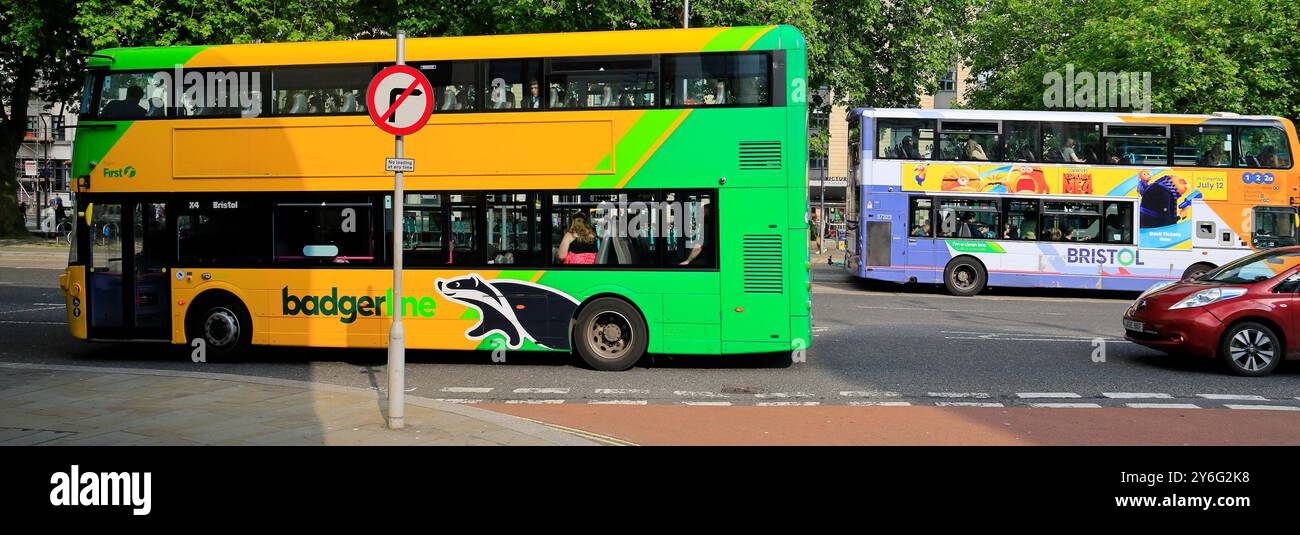 Double decker buses, Bristol, West of England, UK. 2024 Stock Photo - Alamy