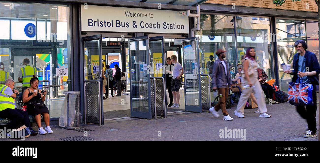 Entrance to Bristol Bus and Coach station, Bristol, West of England, UK ...