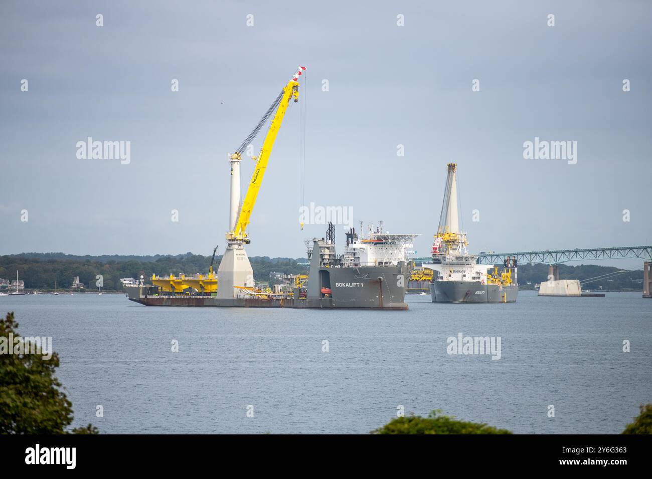 The 760-foot-long, Cyprus-flagged behemoth, Bokalift 2 and Bokalift 1 ...