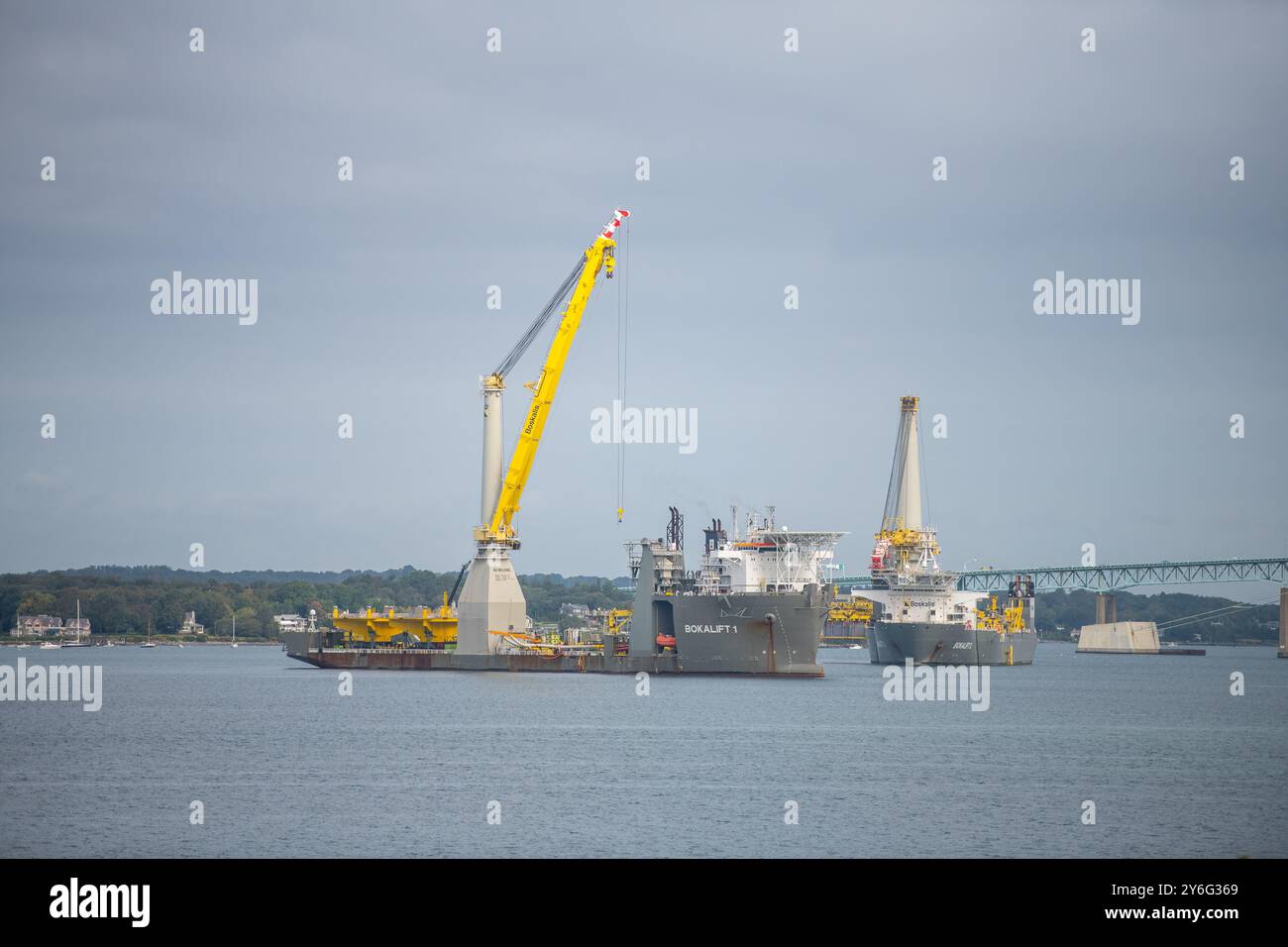 The 760-foot-long, Cyprus-flagged behemoth, Bokalift 2 and Bokalift 1 ...