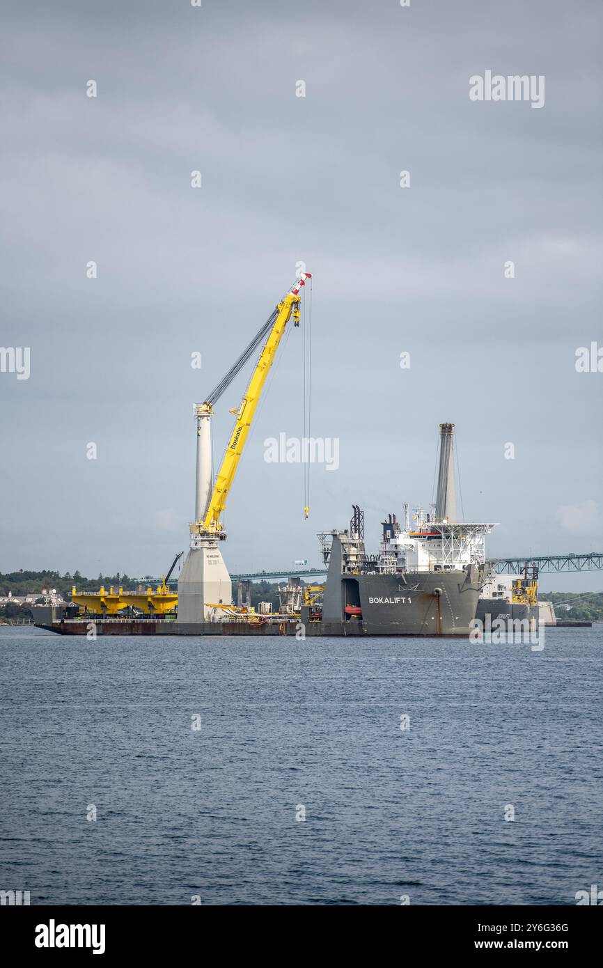 The 760-foot-long, Cyprus-flagged behemoth, Bokalift 2 and Bokalift 1 ...