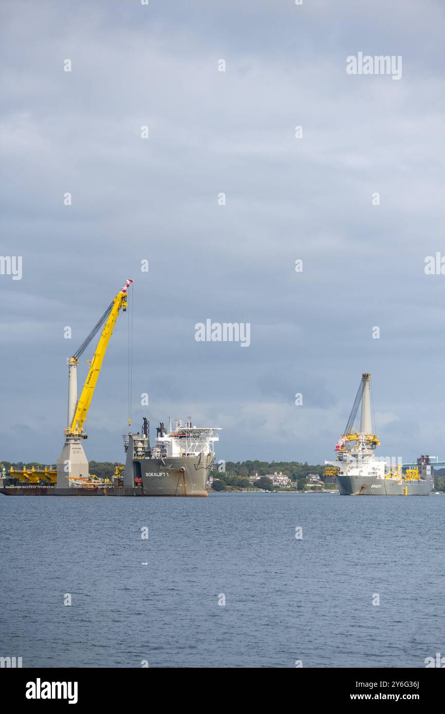 The 760-foot-long, Cyprus-flagged behemoth, Bokalift 2 and Bokalift 1 ...