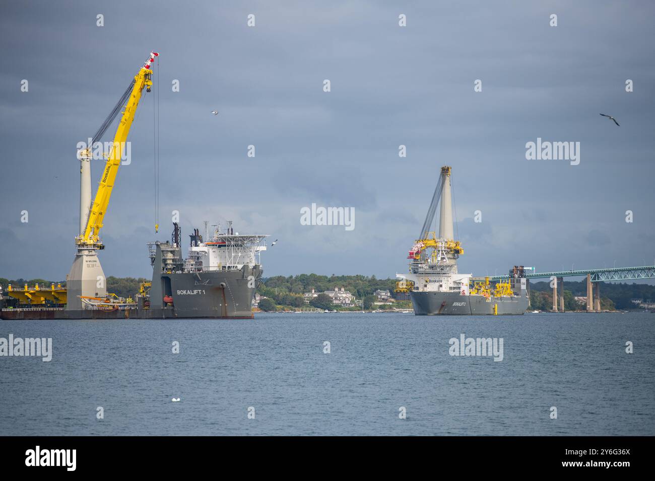 The 760-foot-long, Cyprus-flagged behemoth, Bokalift 2 and Bokalift 1 ...