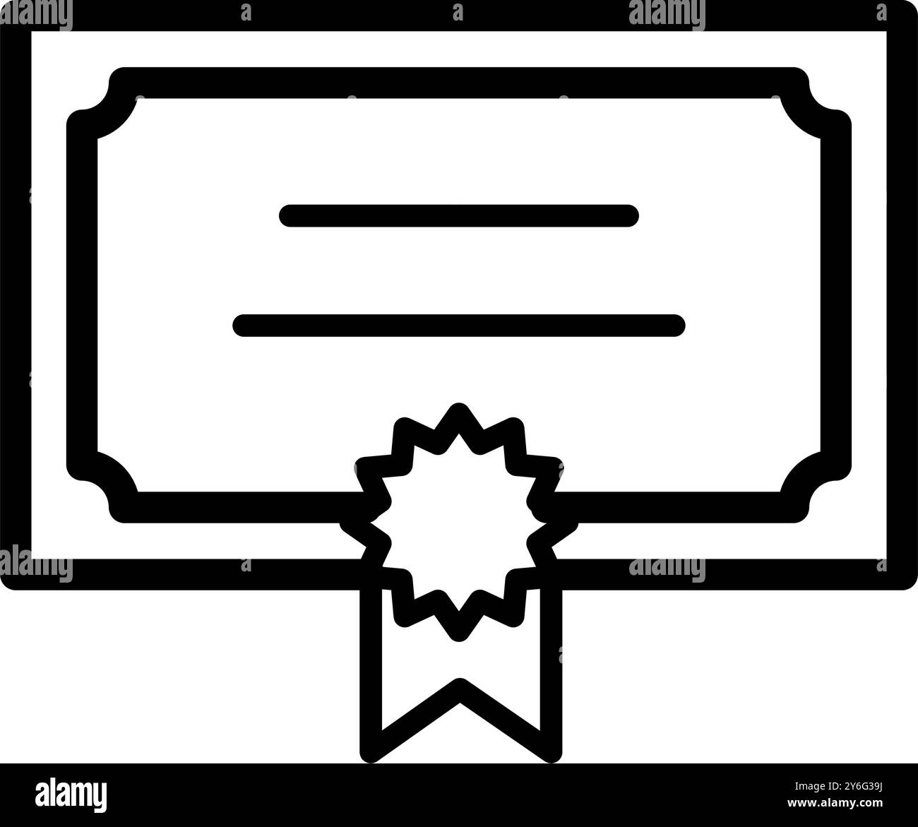 diploma, certificate of completion - vector icon Stock Vector Image ...