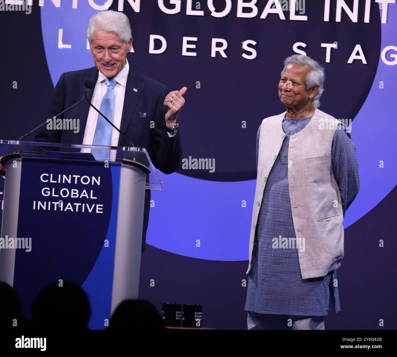 New York, New York, USA. 24th Sep, 2024. Former President BILL CLINTON ...