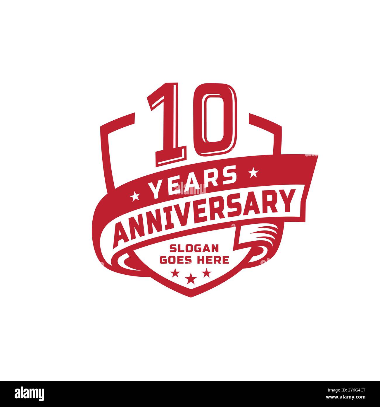 10 years anniversary celebration design template. 10th anniversary logo ...