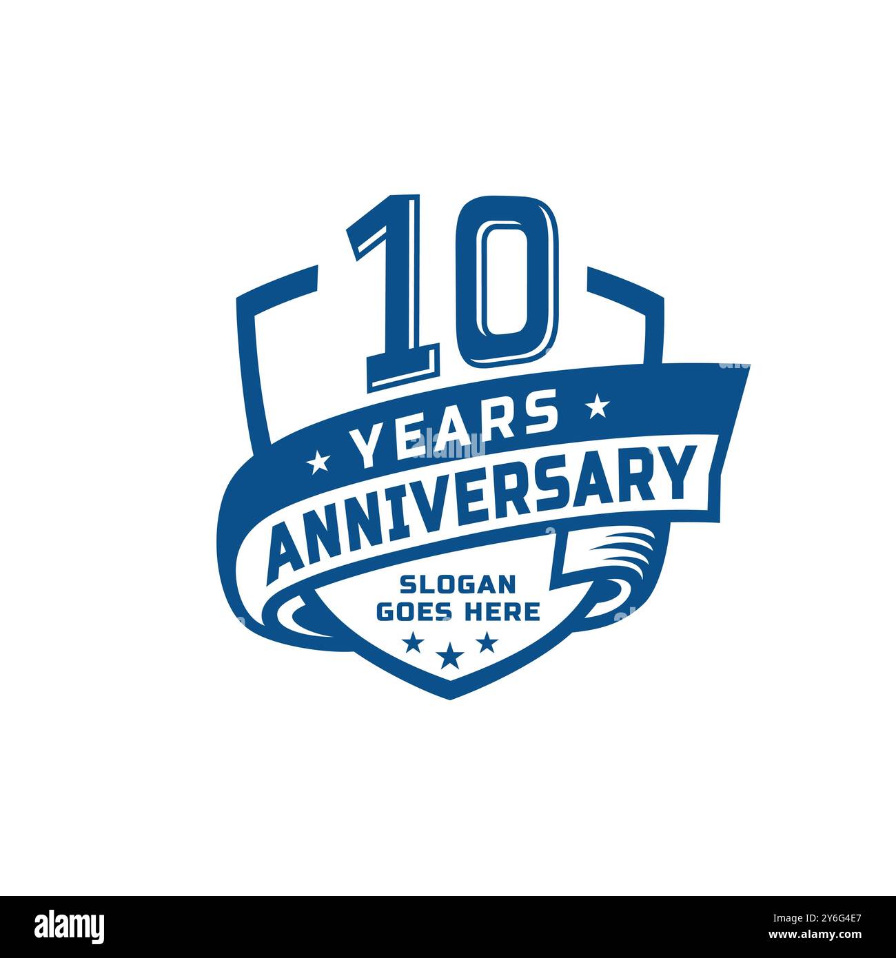 10 years anniversary celebration design template. 10th anniversary logo ...